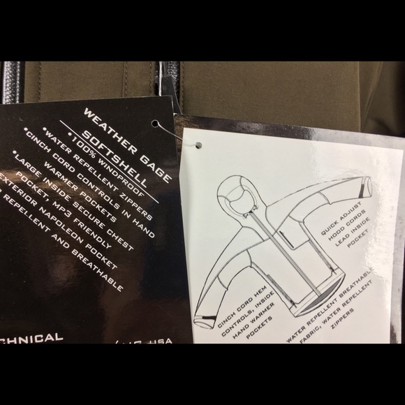 Gage | Jackets & Coats | Nwt Gage Softshell Hooded Jacket Windproof ...